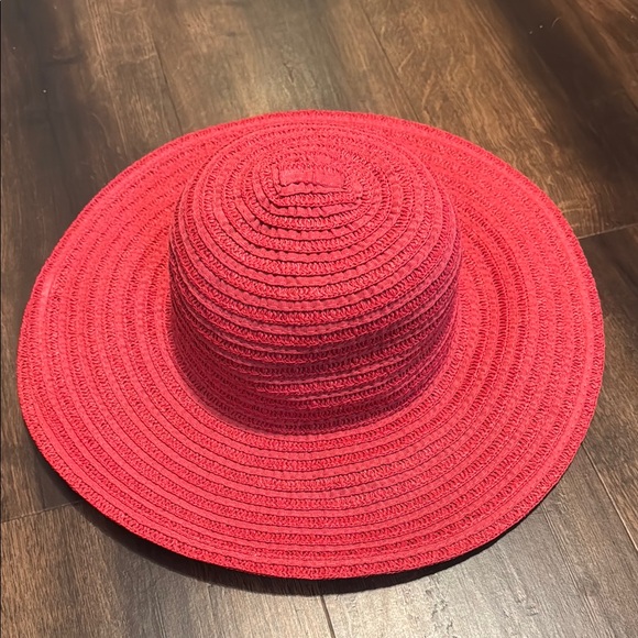 Not Branded | Accessories | Woven Beach Ready Red Widebrimmed Straw Hat ...